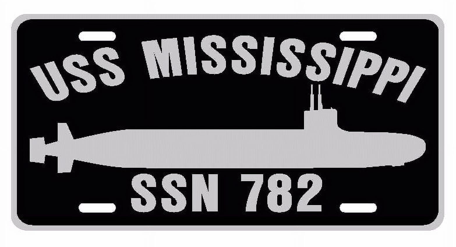 USS MISSISSIPPI SSN 782 Aluminum License Plate Military Navy USN Car ...