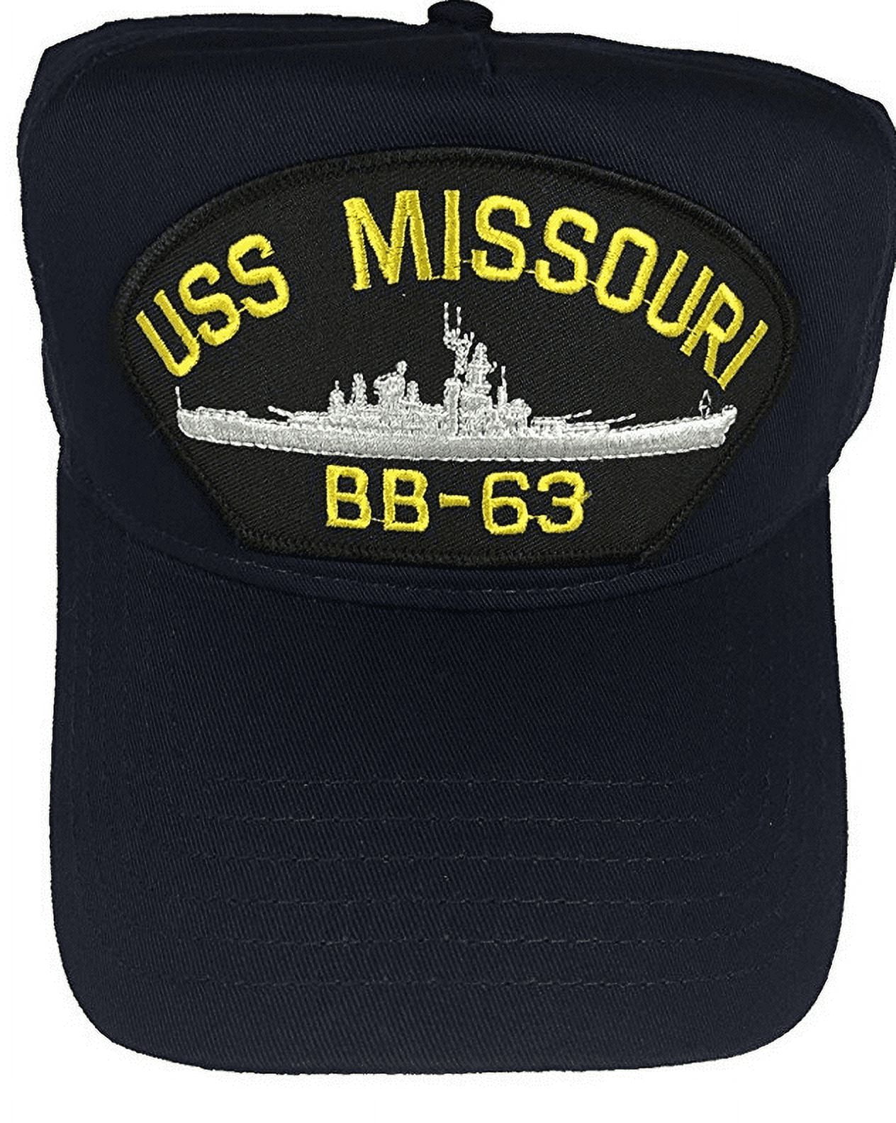 USS MISSOURI BB-63 HAT CAP USN NAVY SHIP IOWA CLASS BATTLESHIP MIGHTY ...