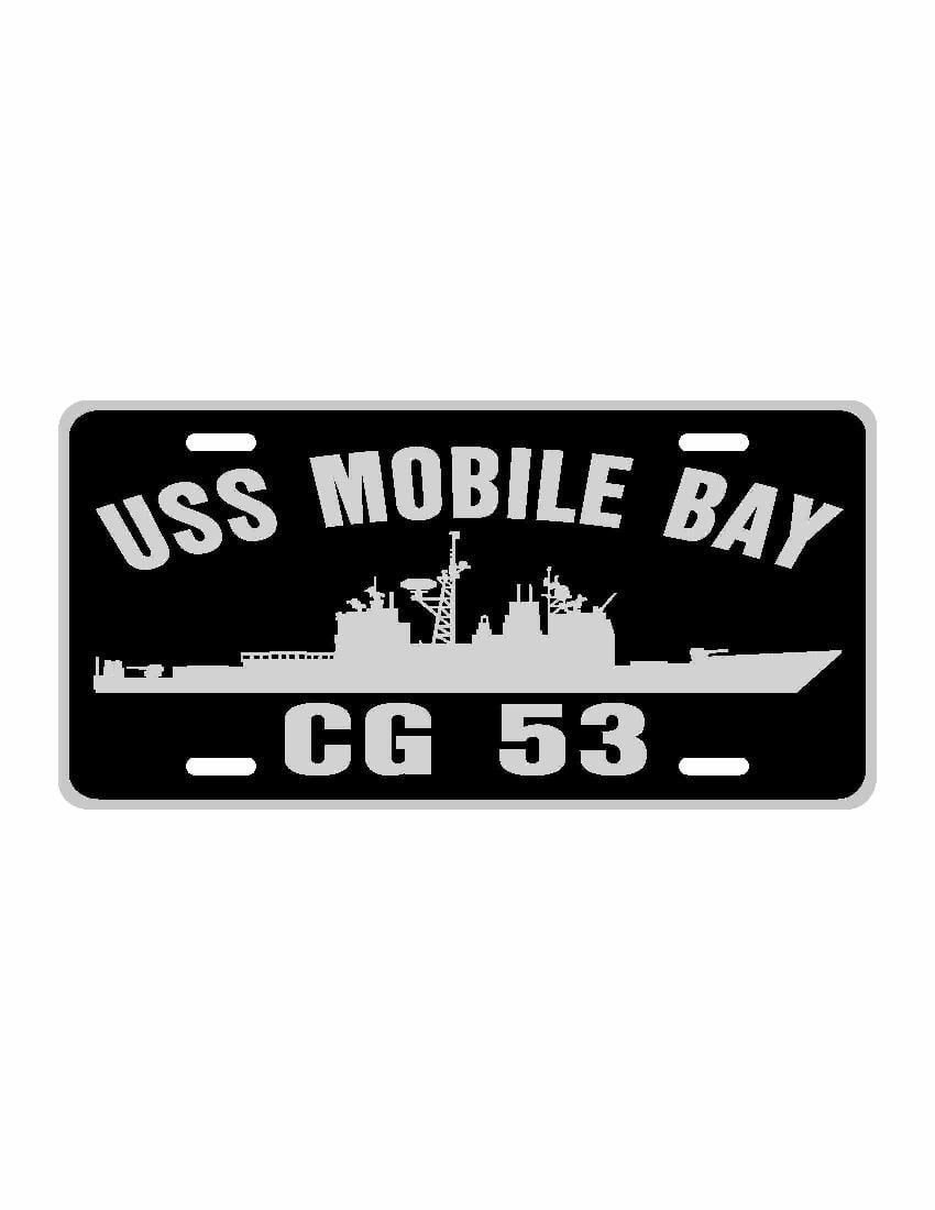 USS MOBILE BAY CG 53 Aluminum License Plate Military Navy USN Car Truck ...