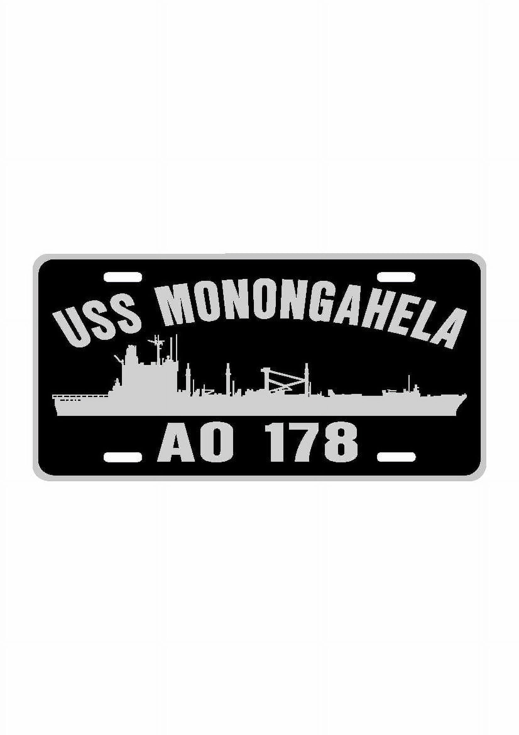USS MONONGAHELA AO 178 Aluminum License Plate Military Navy USN Car ...