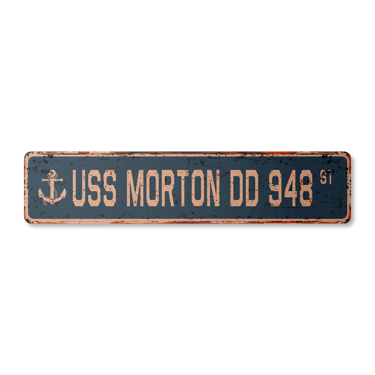 USS MORTON DD 948 Vintage Aluminum Street Sign us navy ship veteran ...
