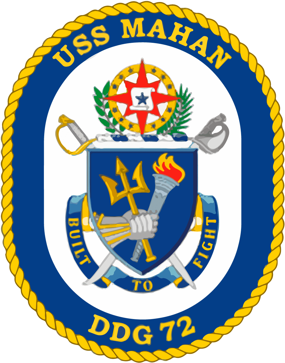 USS Mahan DDG-72 Badge Sticker Decal Arleigh Burke Class Destroyer Car ...