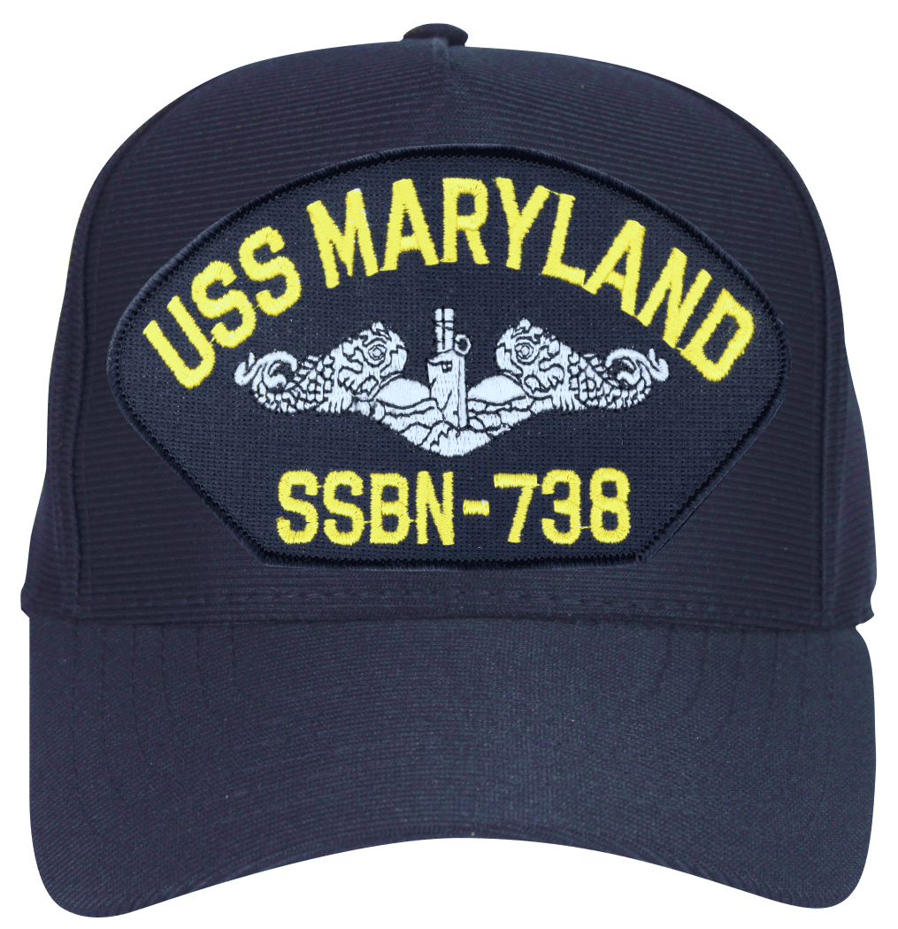 USS Maryland SSBN-738 ( Silver Dolphins ) Submarine Enlisted Cap ...