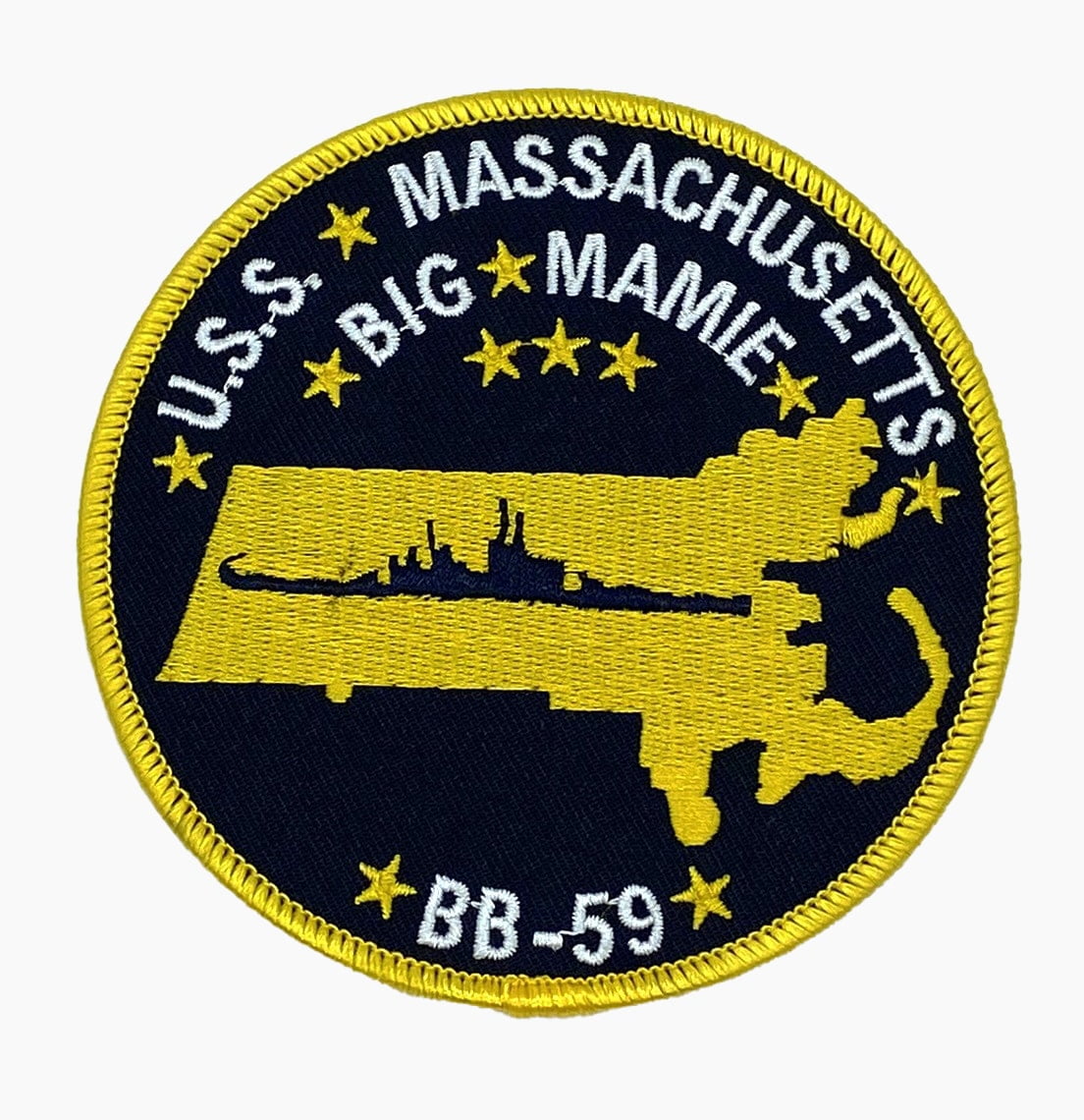 USS Massachusetts BB-59 Patch – Plastic Backing - Walmart.com