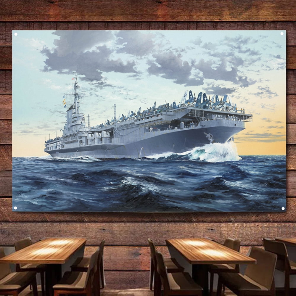 USS Midway (CV-41) Aircraft Carrier Battleship Wall Art Banners Hanging ...