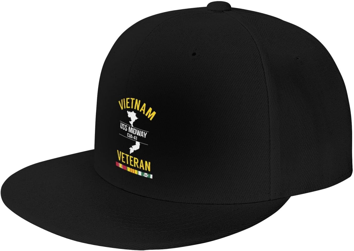 USS Midway Cva-41 Unisex Baseball Cap Adjustable Flat Brim Hat Trucker ...