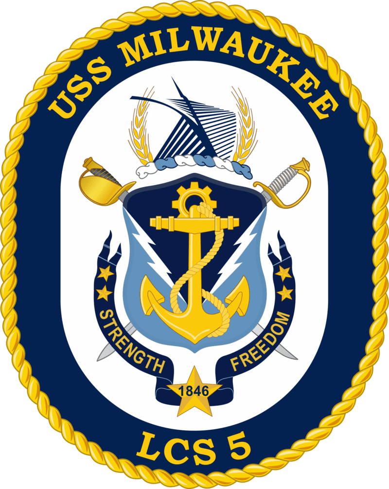 USS Milwaukee LCS-5 Badge Sticker Decal Freedom Class Littoral Combat ...