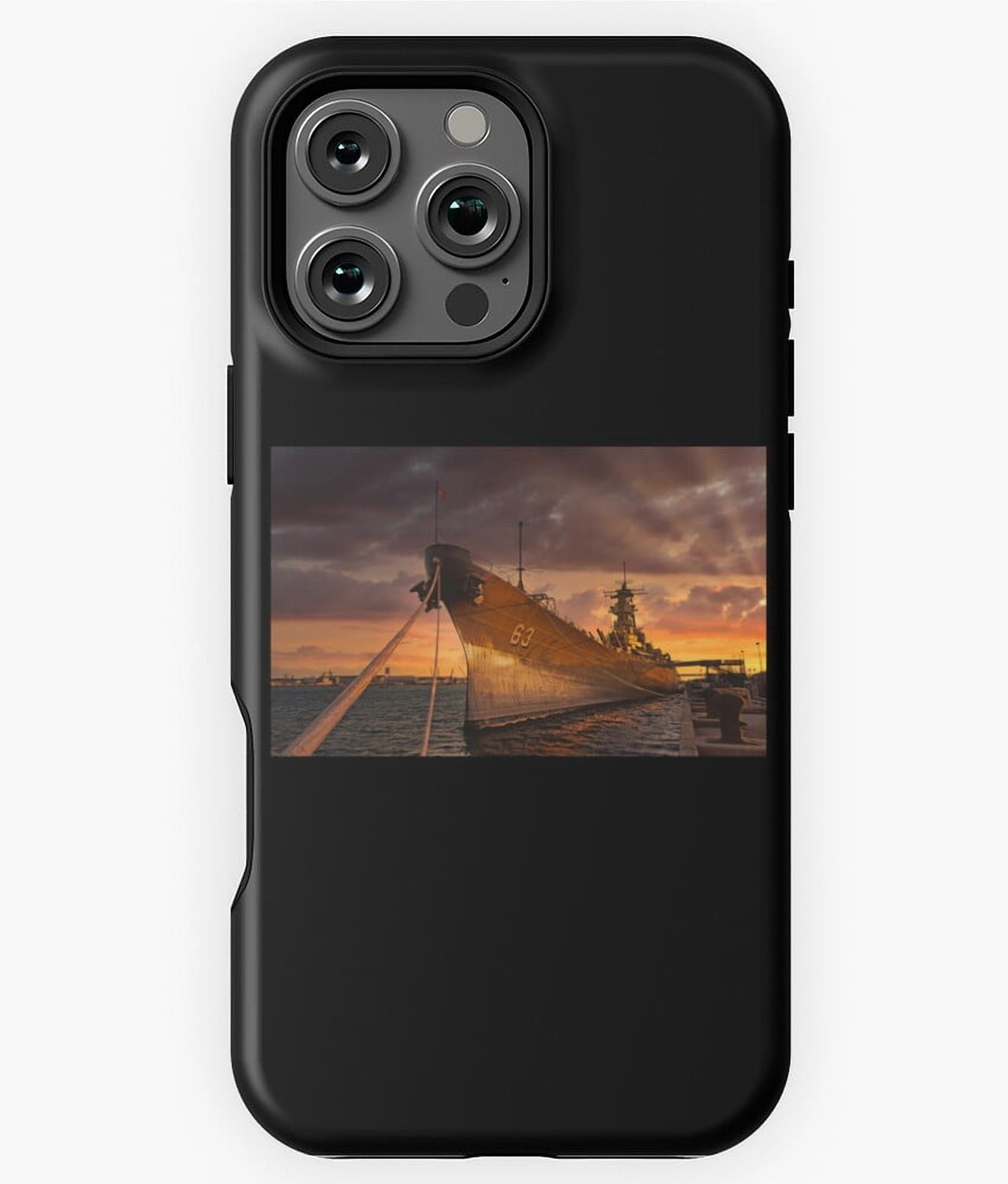 USS Missouri BB-63 Battleship Phone Case for iPhone 16 15 14 13 12 11 ...