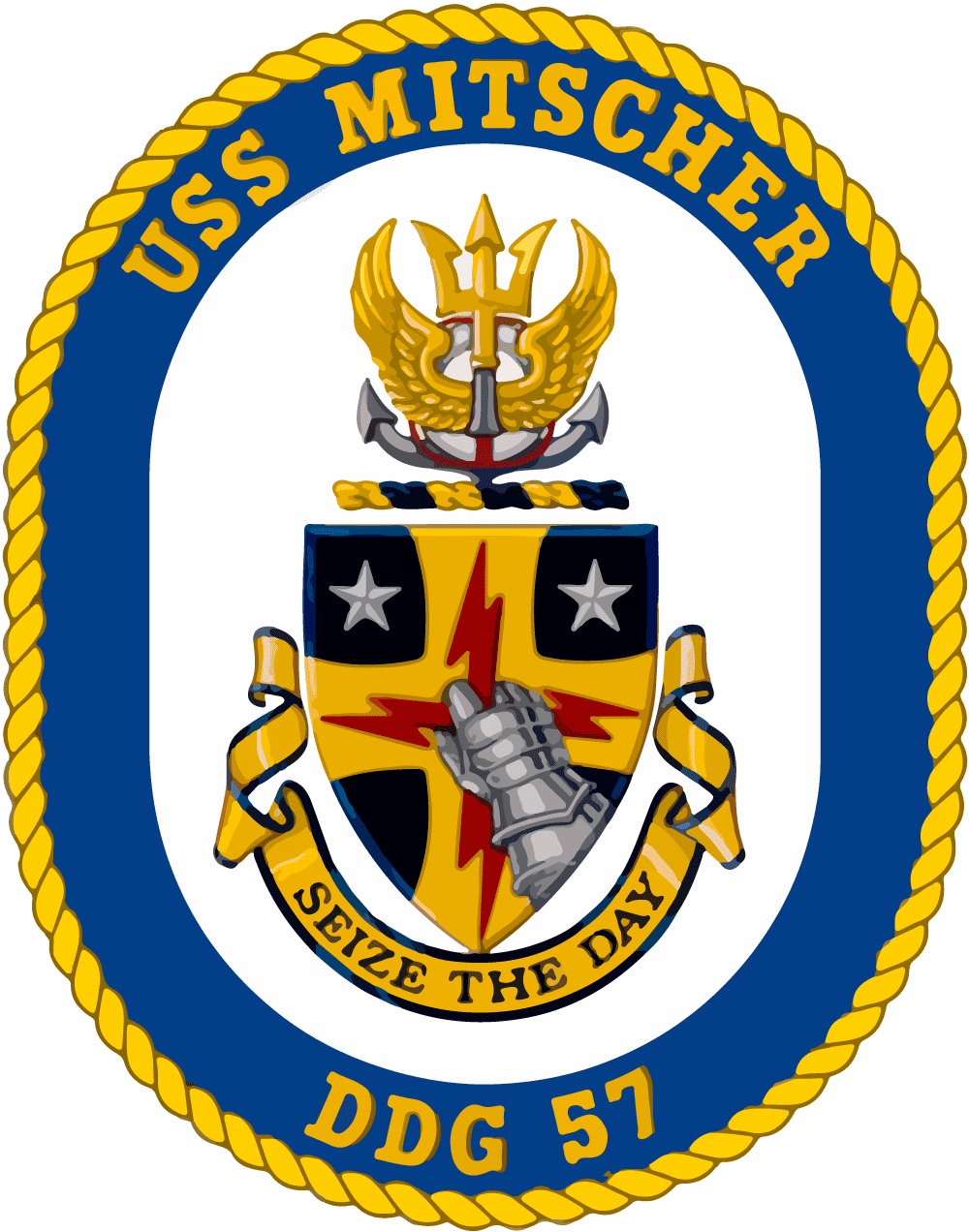 USS Mitscher DDG-57 Badge Sticker Decal Arleigh Burke Class Destroyer ...