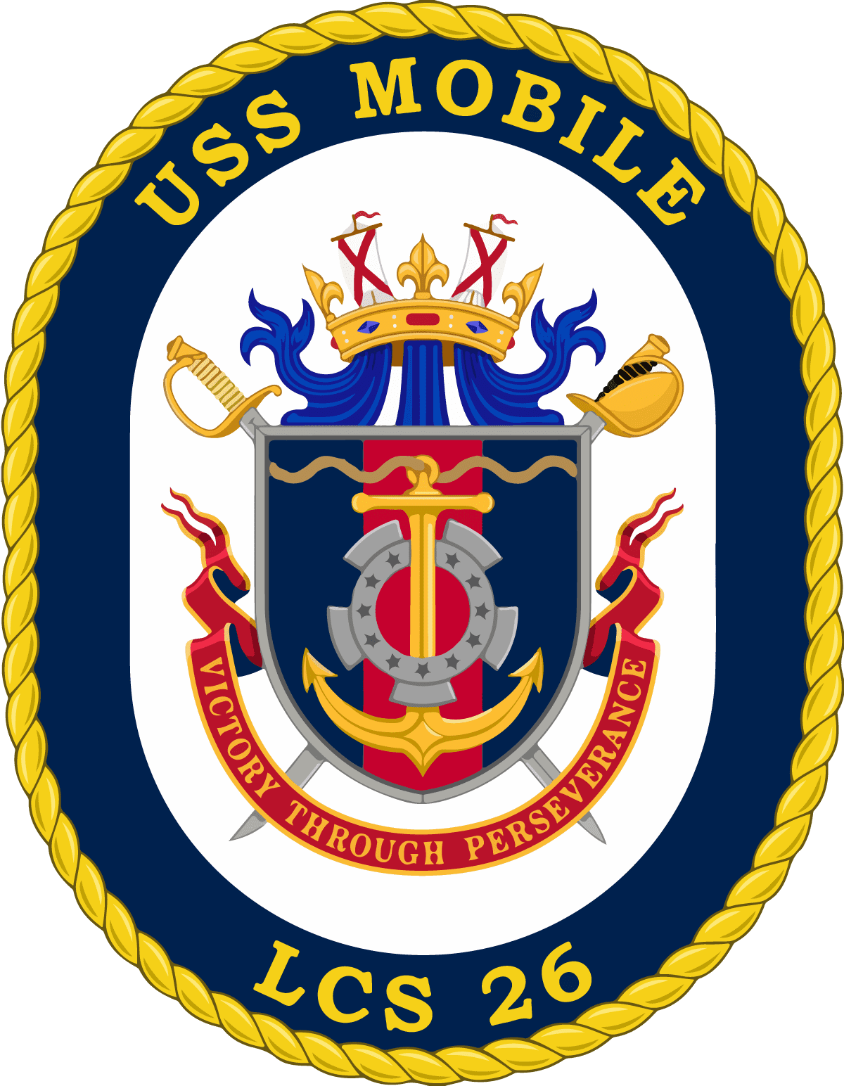 USS Mobile LCS-26 Badge Sticker Decal Independence Class Littoral ...