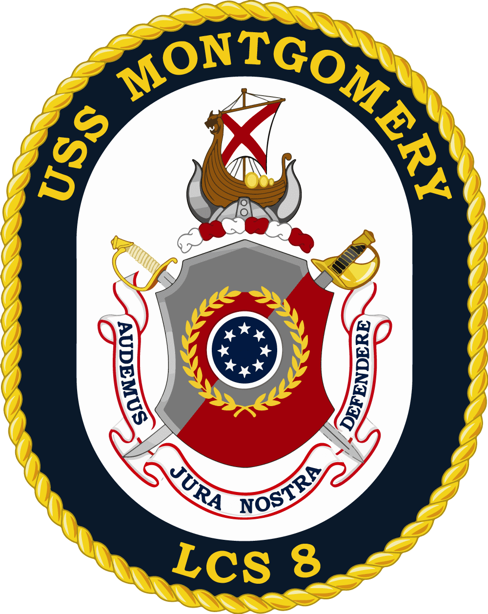 USS Montgomery LCS-8 Badge Sticker Decal Independence Class Littoral ...
