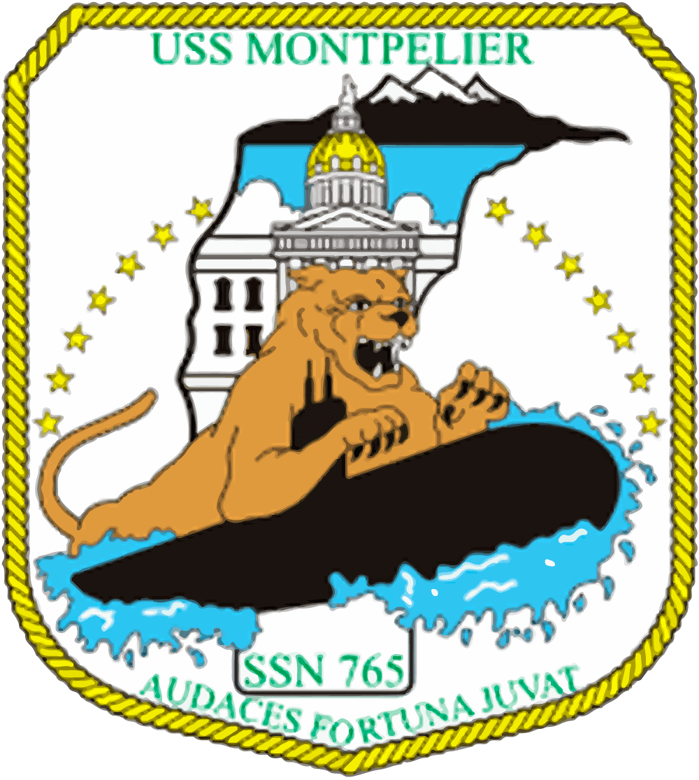 USS Montpelier SSN-765 Badge Sticker Decal Los Angeles Class Attack ...
