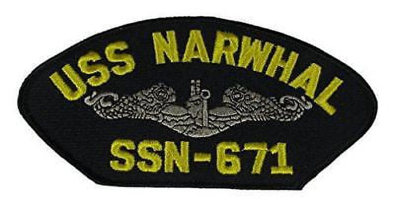USS NARWHAL SSN-671 PATCH USN NAVY SUBMARINE SUB STURGEON CLASS SILVER ...