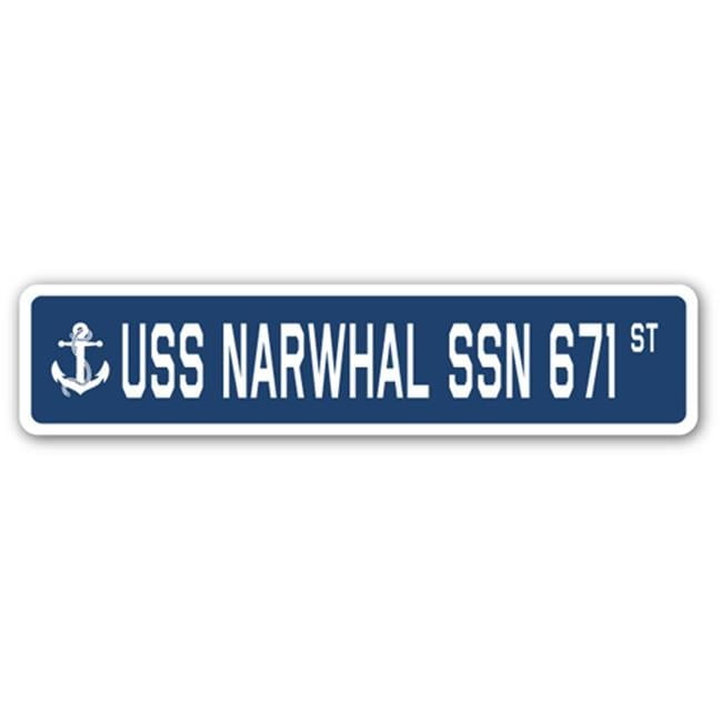 USS NARWHAL SSN 671 Street Sign us navy ship veteran sailor gift ...