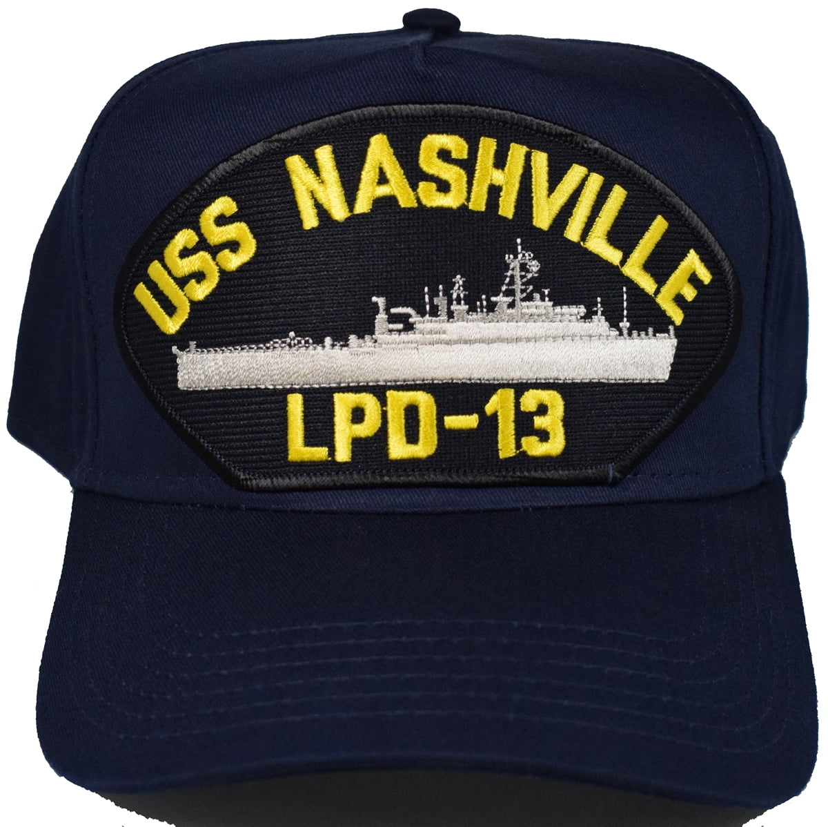USS NASHVILLE LPD-13 SHIP HAT - NAVY BLUE - Veteran Owned Business ...