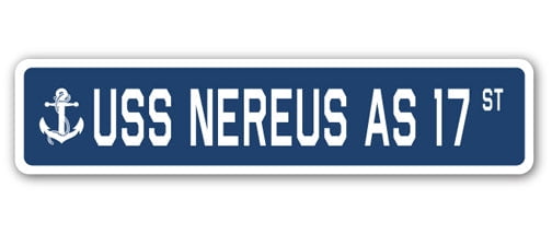 USS NEREUS AS 17 Street Sign us navy ship veteran sailor gift - Walmart.com