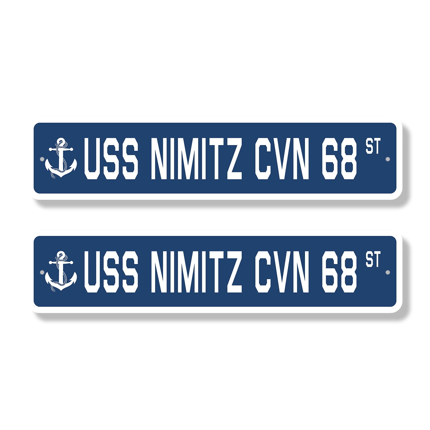 USS NIMITZ CVN 68 Classic Street Sign (2 Pack) us navy ship veteran ...
