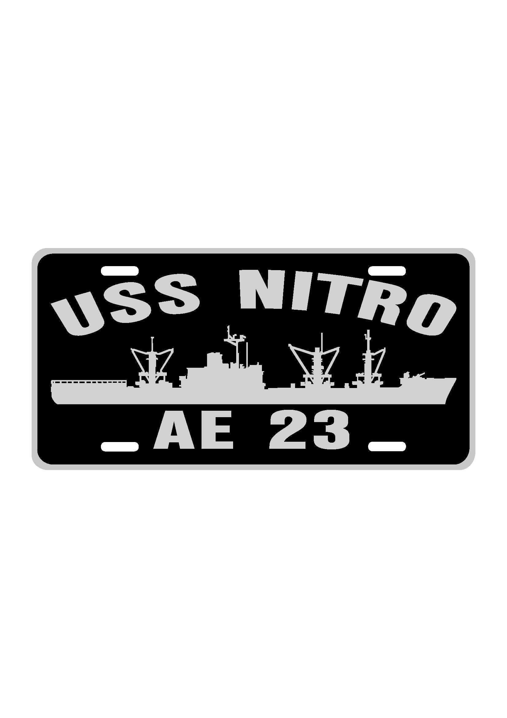 USS NITO AE 23 Aluminum License Plate Military Navy USN Car Truck RV ...