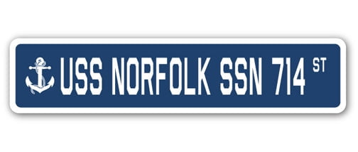 USS NORFOLK SSN 714 Street Sign us navy ship veteran sailor gift ...