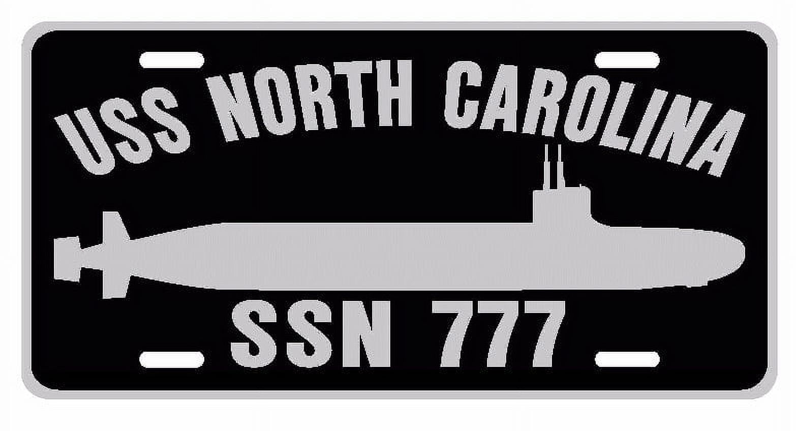 USS NORTH CAROLINA SSN 777 Aluminum License Plate Military Navy USN Car ...