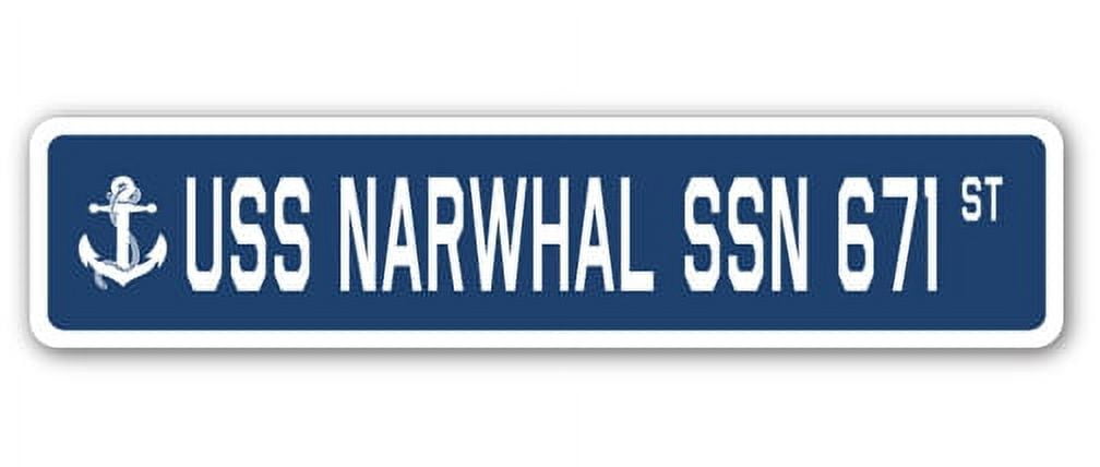 USS Narwhal Ssn 671 Street [3 Pack] of Vinyl Decal Stickers | Indoor ...