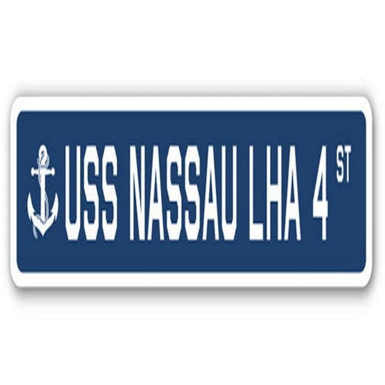 USS Nassau LHA 4 Street Sign - US Navy Ship Veteran Sailor Gift ...