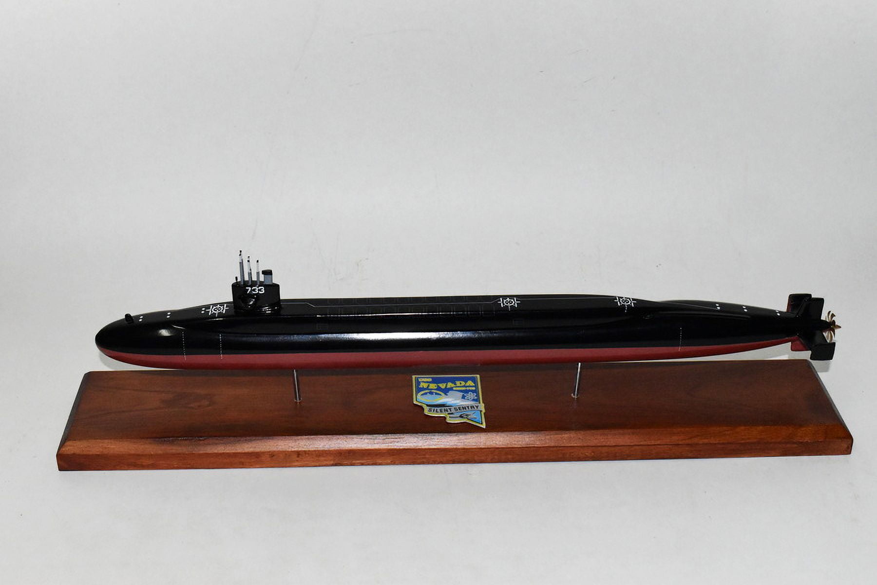 USS Nevada SSBN-733 Submarine Model,Navy,Scale Model,Mahogany,20 inch ...