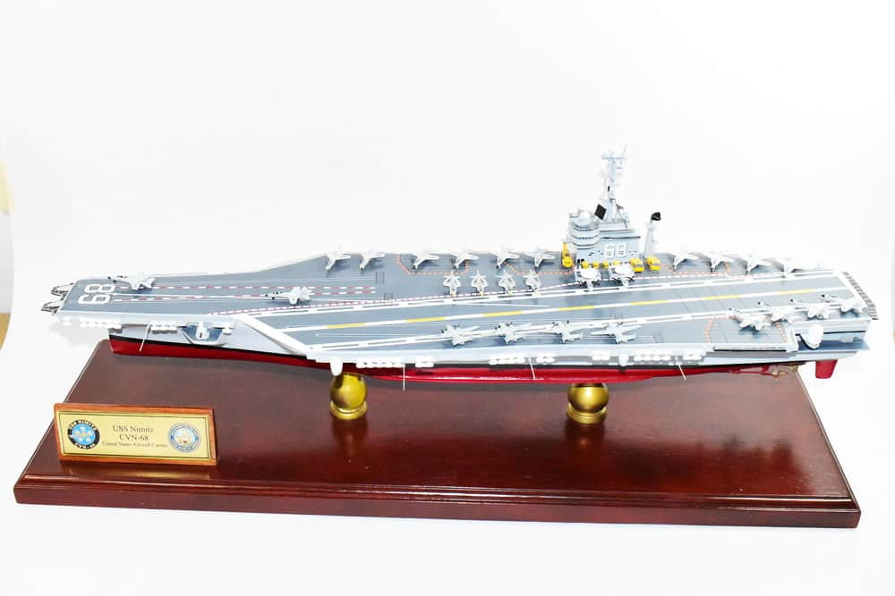 USS Nimitz CVN-68 Aircraft Carrier Model,Navy,Scale Model,Mahogany ...