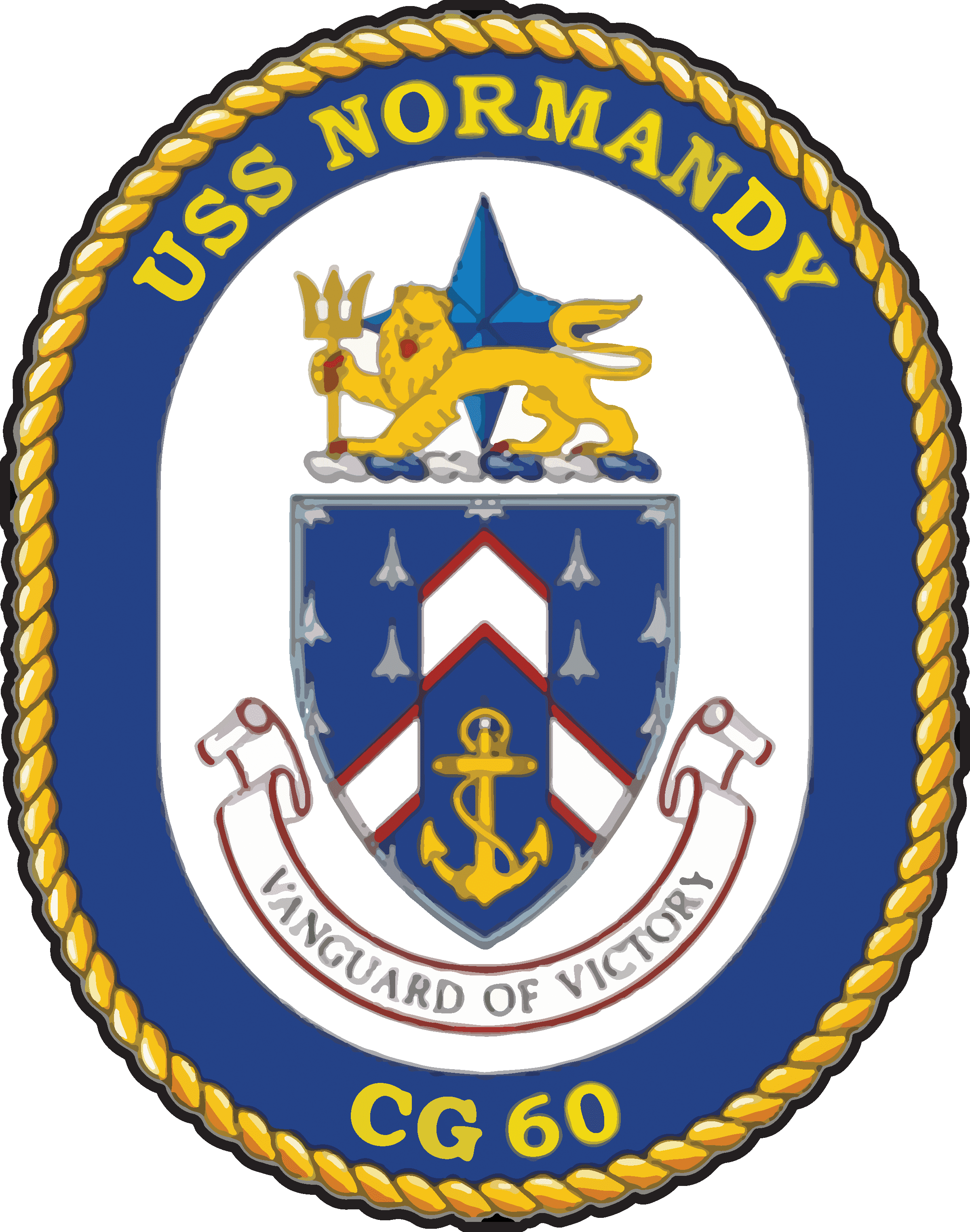 USS Normandy CG-60 Badge Sticker Decal Ticonderoga Class Cruiser Car ...