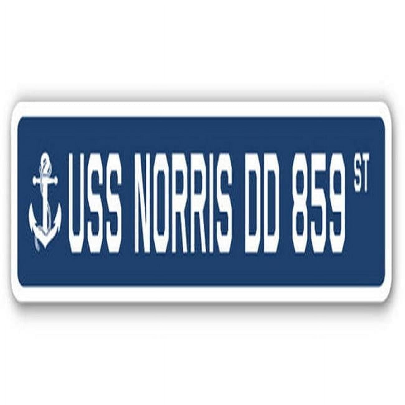 USS Norris DD 859 Street Sign - US Navy Ship Veteran Sailor Gift ...