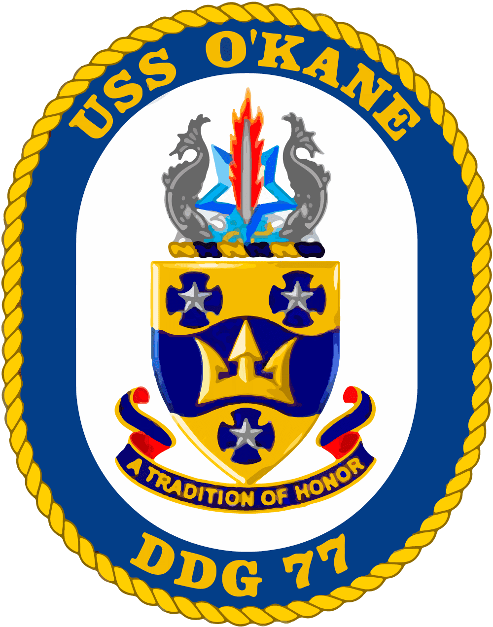 USS O'Kane DDG-77 Badge Sticker Decal Arleigh Burke Class Destroyer Car ...