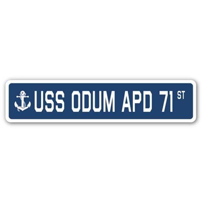 USS ODUM APD 71 Street Sign us navy ship veteran sailor gift - Walmart.com