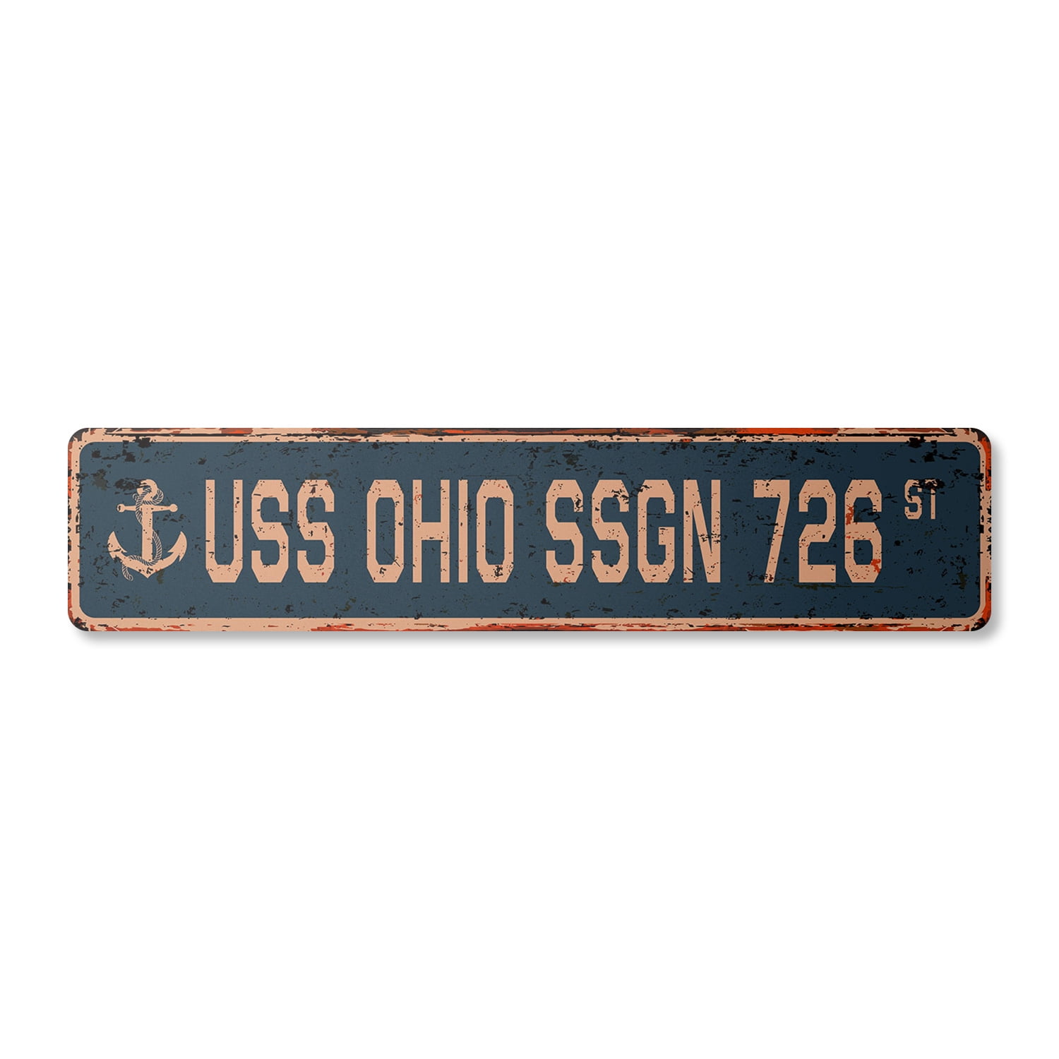USS OHIO SSGN 726 Vintage Aluminum Street Sign us navy ship veteran ...