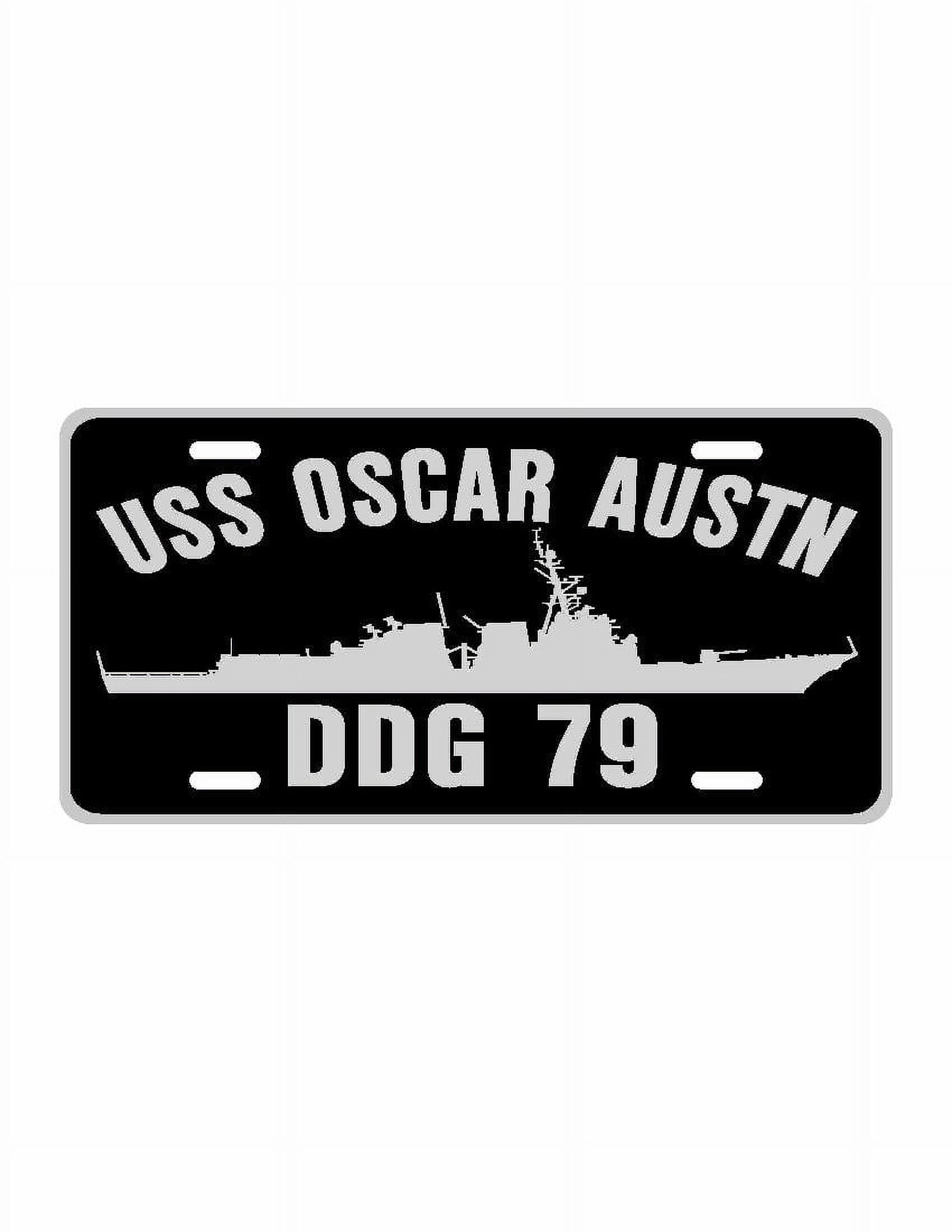USS OSCAR AUSTIN DDG 79 Aluminum License Plate Military Navy USN Car ...