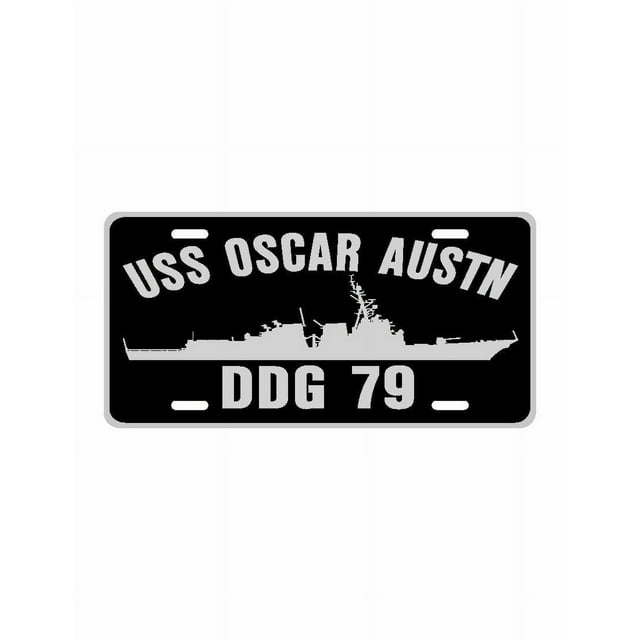 USS OSCAR AUSTIN DDG 79 Aluminum License Plate Military Navy USN Car ...