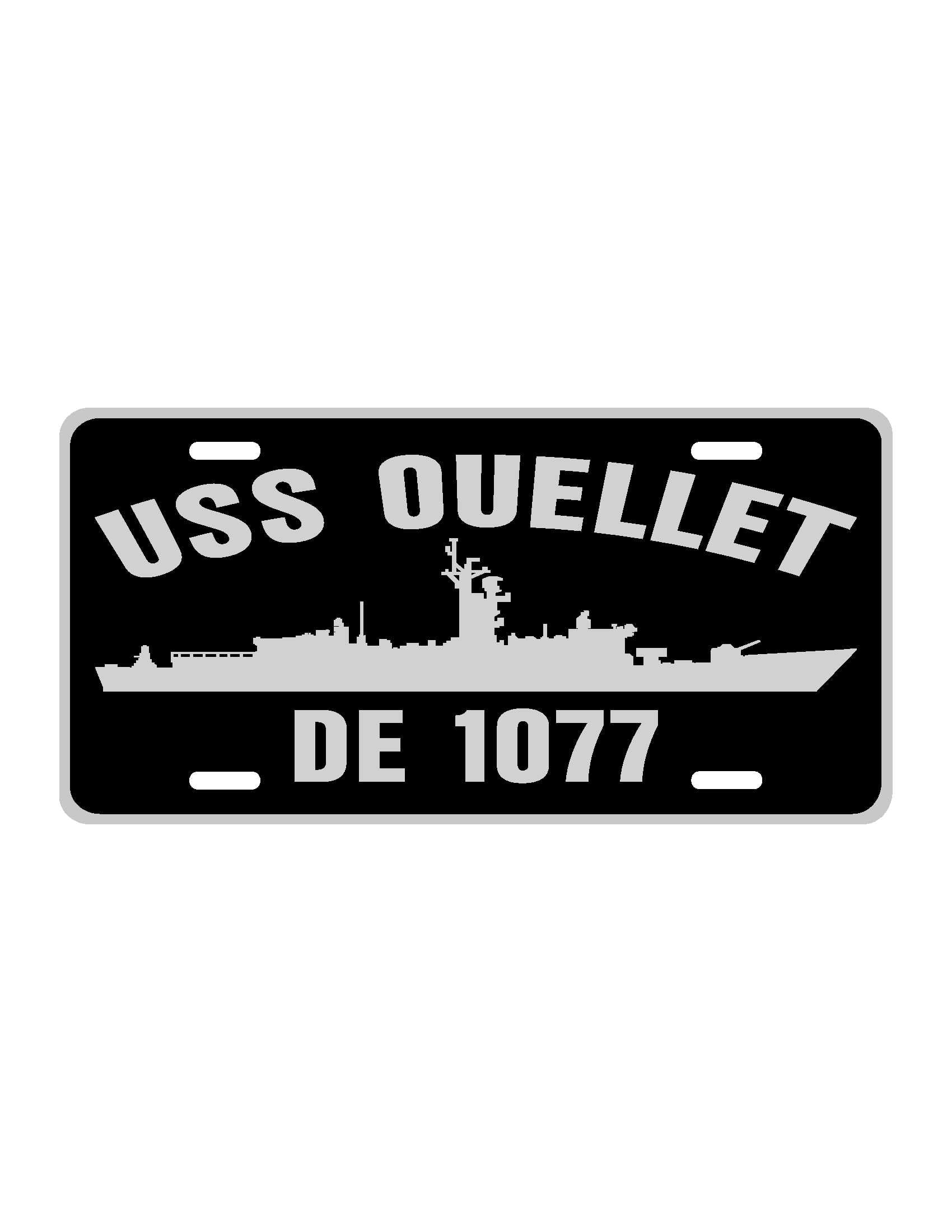USS OUELLET DE 1077 Aluminum License Plate Military Navy USN Car Truck ...