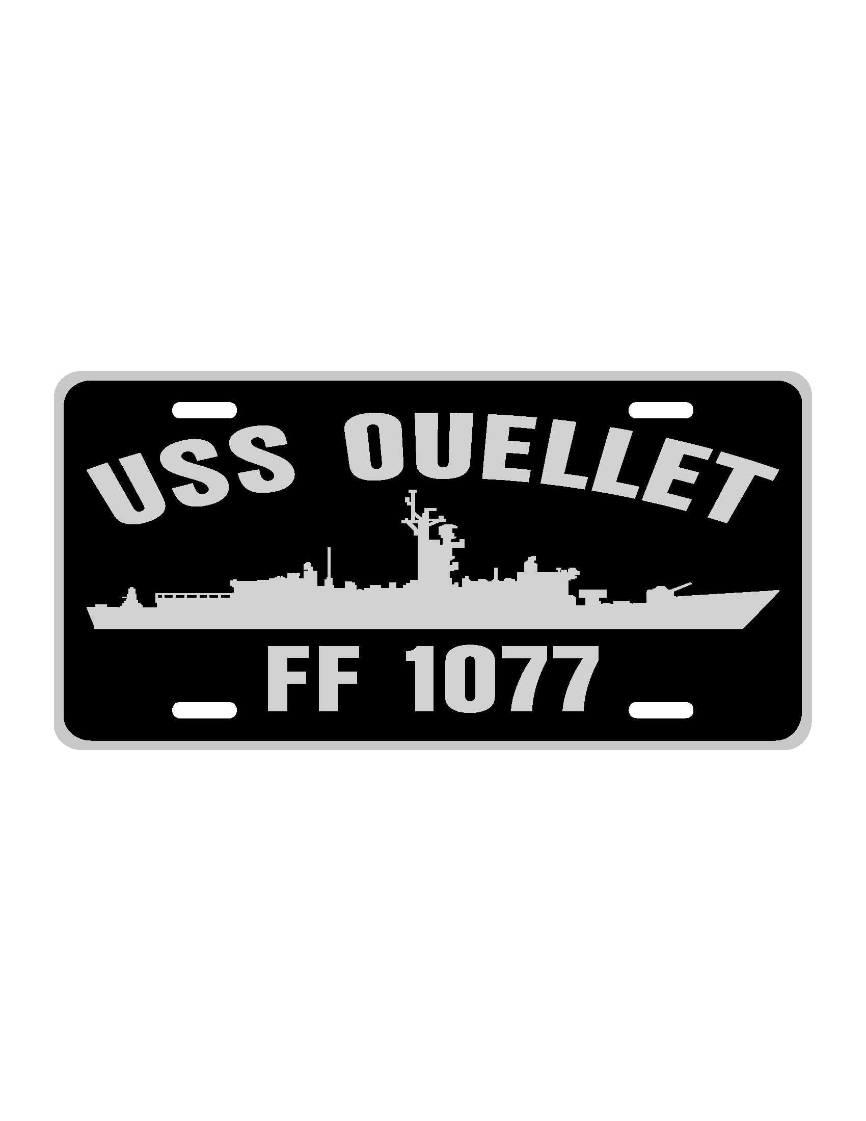 USS OUELLET FF 1077 Aluminum License Plate Military Navy USN Car Truck ...