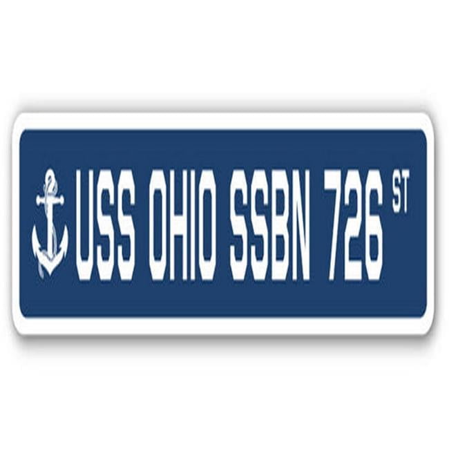 USS Ohio SSBN 726 Street Sign - US Navy Ship Veteran Sailor Gift ...