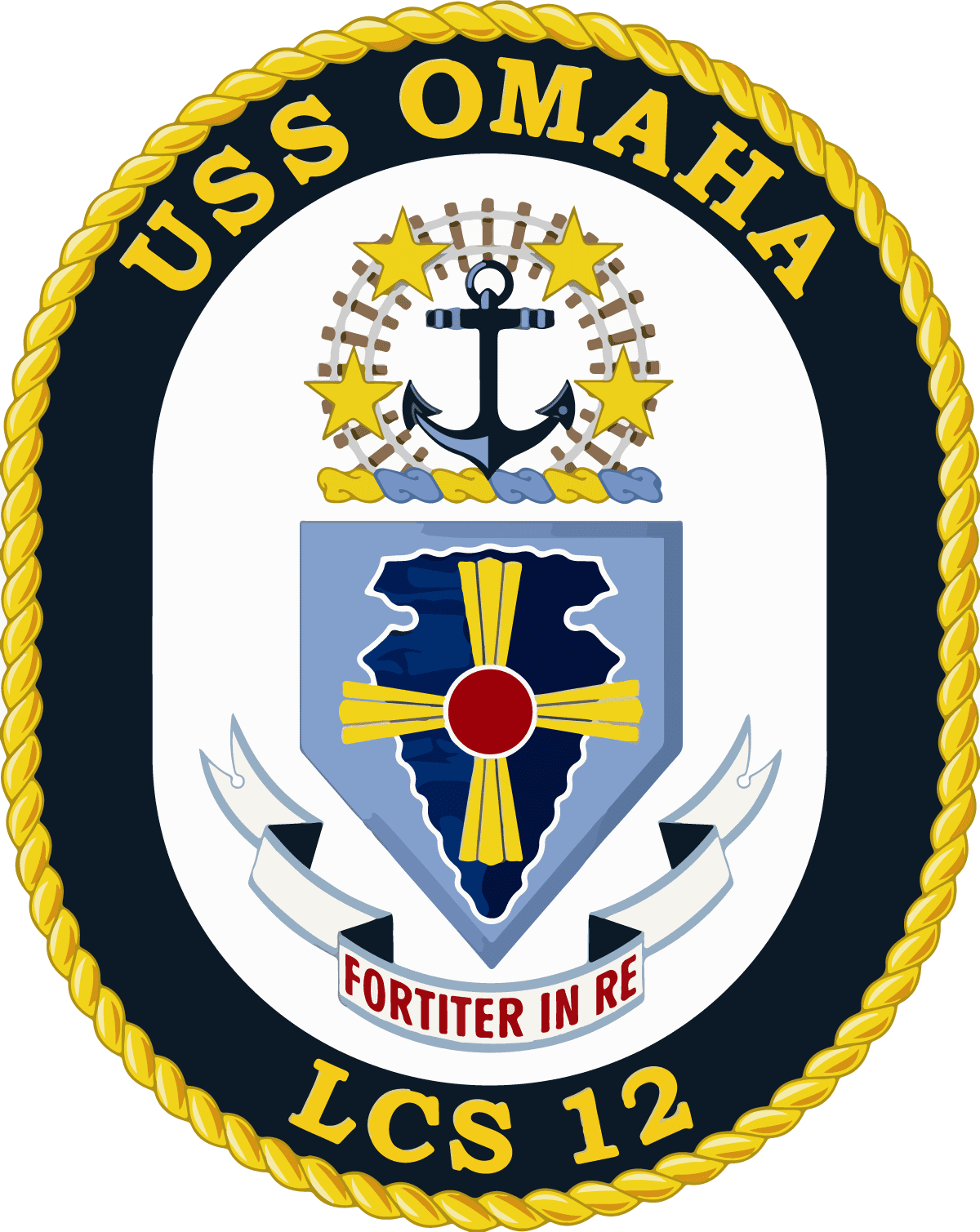 USS Omaha LCS-12 Badge Sticker Decal Independence Class Littoral combat ship Car Sticker Bumper ...