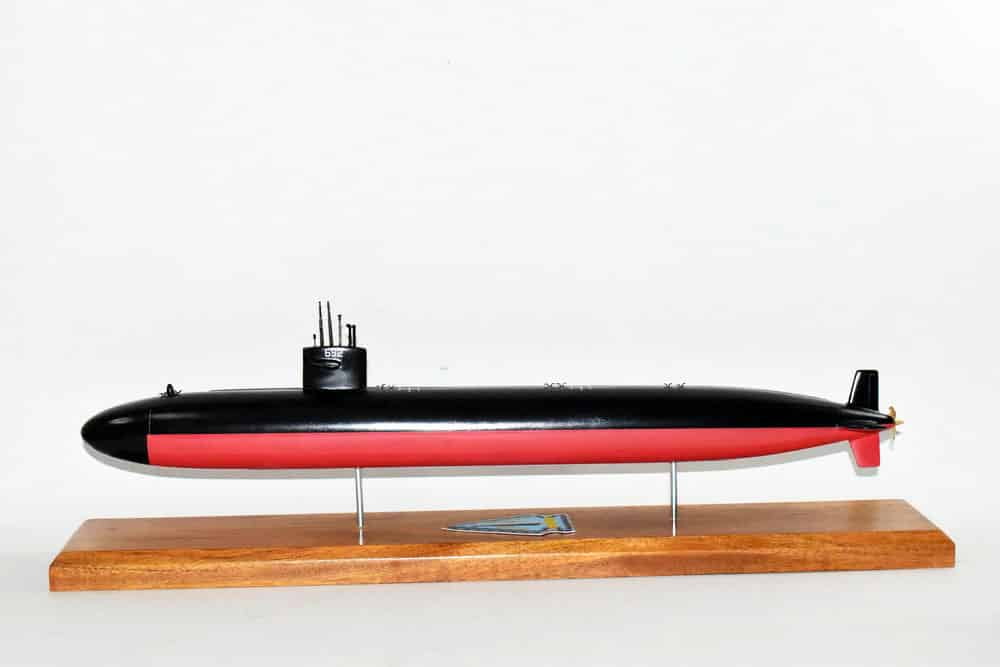 USS Omaha (SSN-692) Submarine Model,Navy,Scale Model,Mahogany,20 inch ...