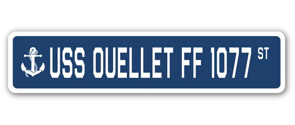 USS Ouellet Ff 1077 Street [3 Pack] of Vinyl Decal Stickers | Indoor ...