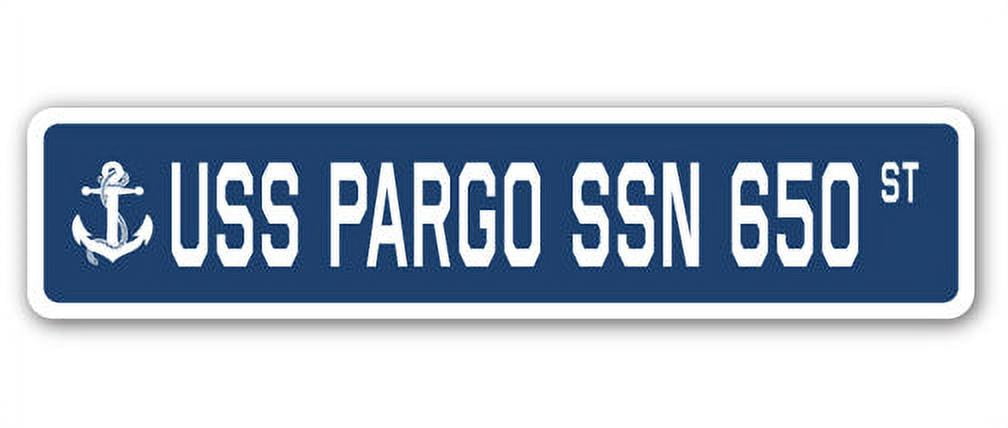 USS PARGO SSN 650 Street Sign us navy ship veteran sailor gift ...