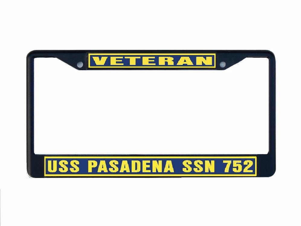 USS PASADENA SSN 752 License Plate Frame Black Metal Military Navy USN ...