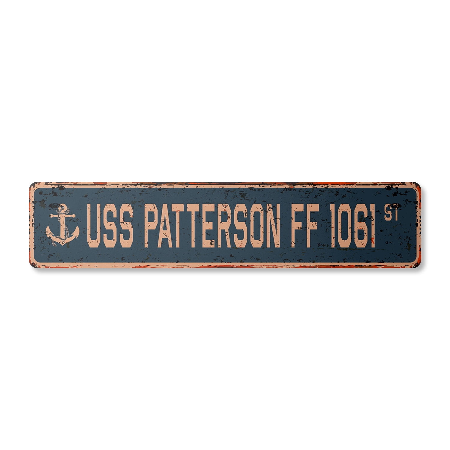 USS PATTERSON FF 1061 Vintage Aluminum Street Sign us navy ship veteran ...