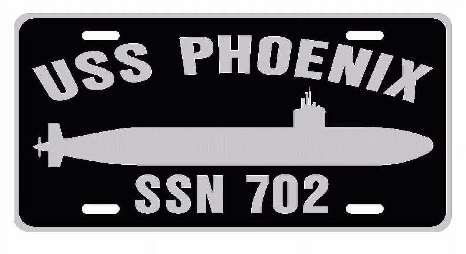 USS PHOENIX SSN 702 Aluminum License Plate Military Navy USN Car Truck ...