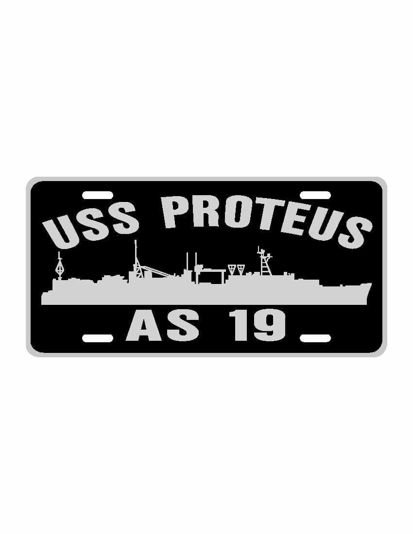 USS PROTEUS AS 19 Aluminum License Plate Military Navy USN Car Truck RV ...