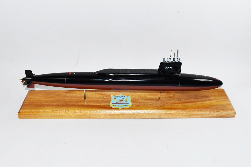 USS Patrick Henry SSBN-599 Submarine Model,Navy,Scale Model,Mahogany,20 ...
