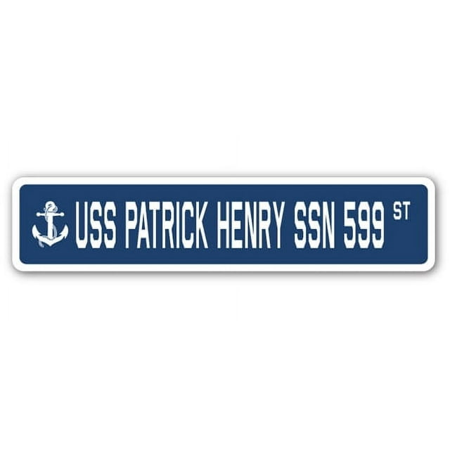 USS Patrick Henry Ssn 599 Street [3 Pack] of Vinyl Decal Stickers ...