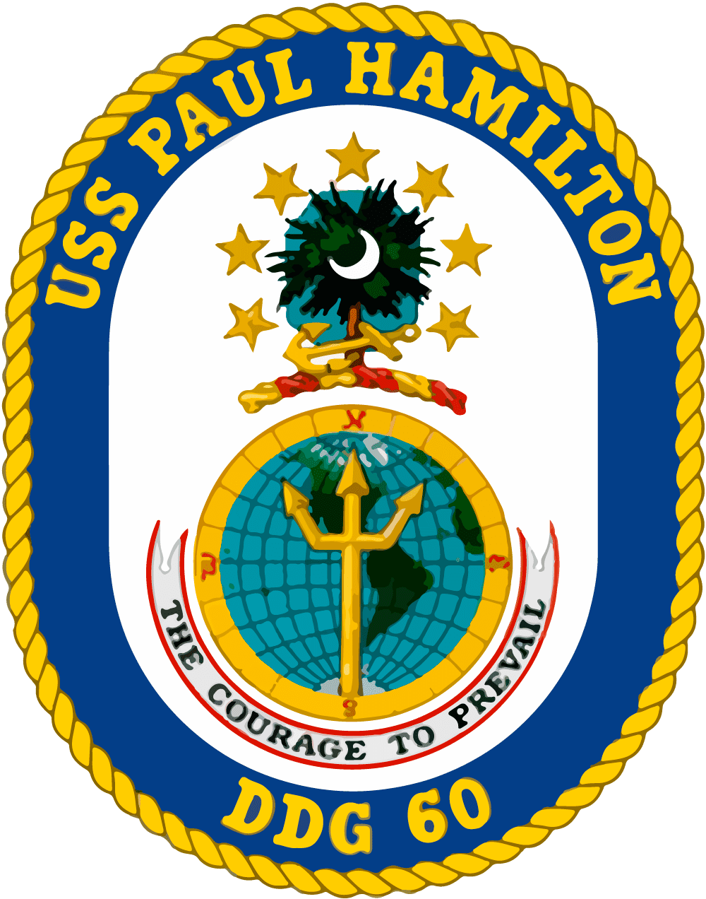 USS Paul Hamilton DDG-60 Badge Sticker Decal Arleigh Burke Class ...