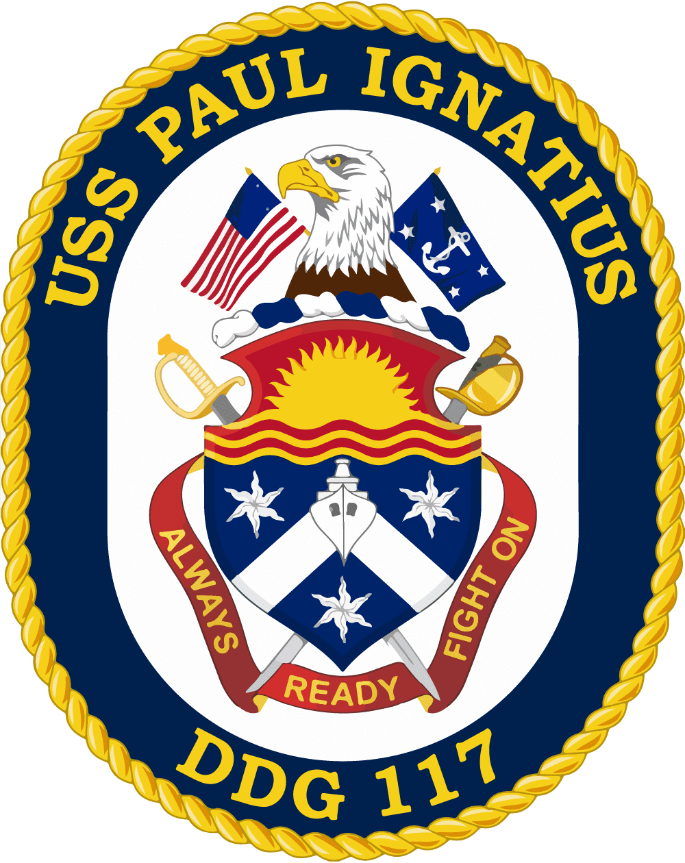 USS Paul Ignatius DDG-117 Badge Sticker Decal Arleigh Burke Class ...